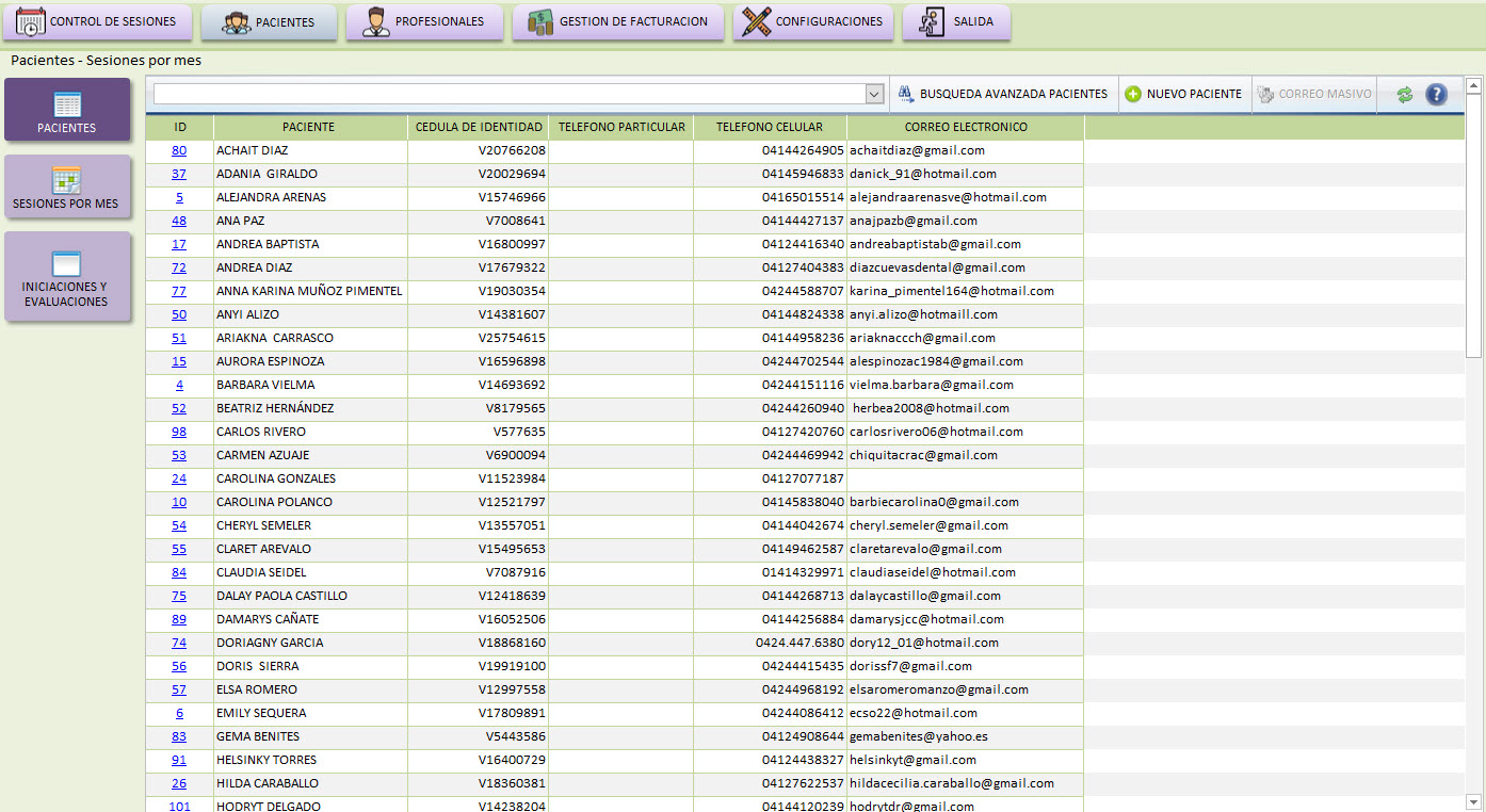 Gestión de Pacientes – SAPF Digital
